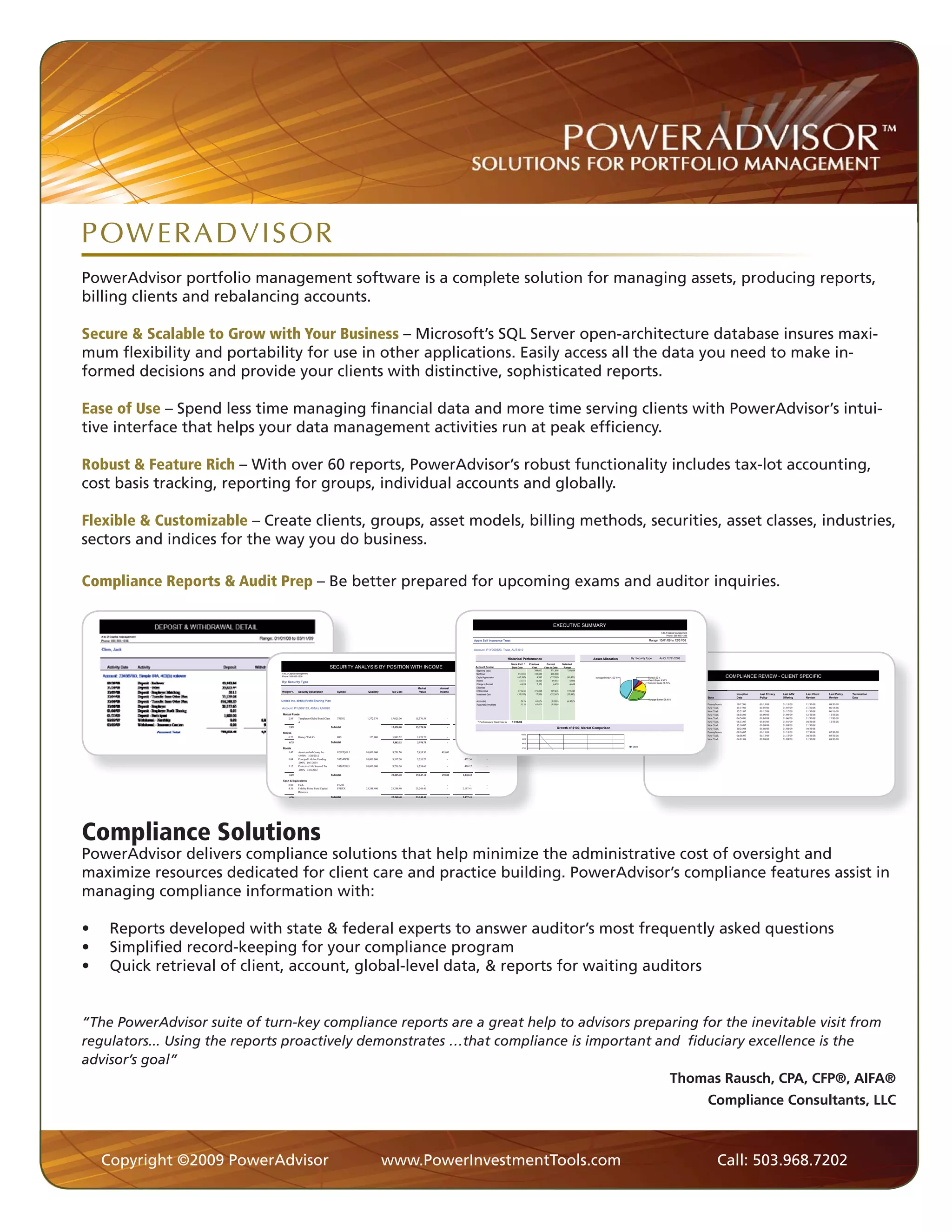 PowerAdvisor - Portfolio Management Software | PDF