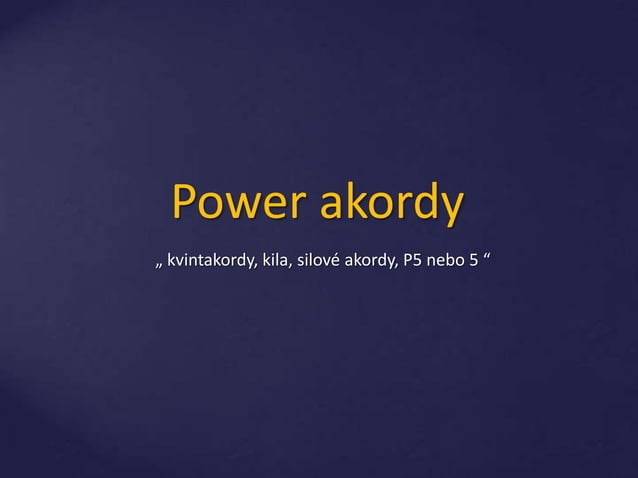 Power akordy | PPTX