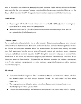Power allocation for statistical qo s provisioning in | DOCX