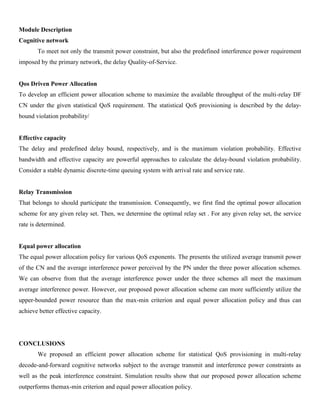 Power allocation for statistical qo s provisioning in | DOCX