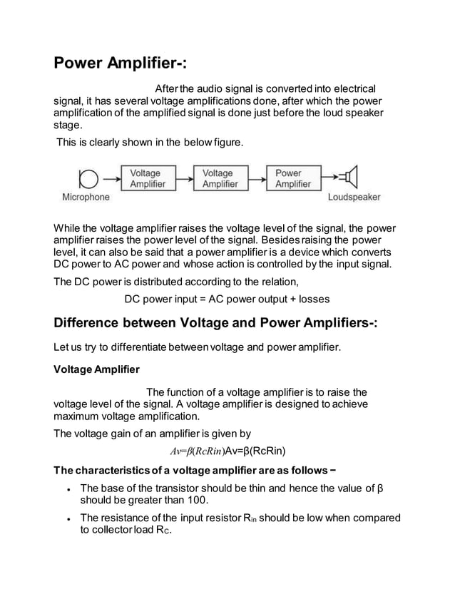 Power amplifier | PDF