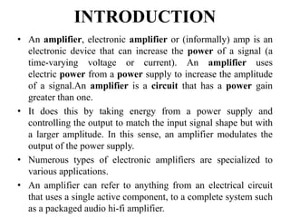 POWER AMPLIFIER- introduction to power amplifier.pptx | Consumer ...