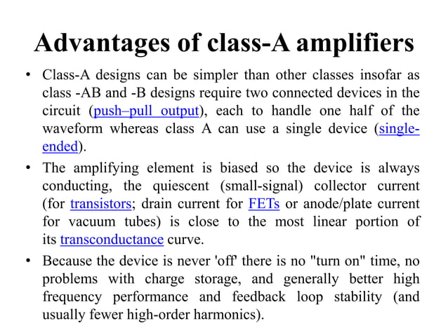 POWER AMPLIFIER- introduction to power amplifier.pptx | Consumer Electronics | Technology ...