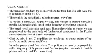 power amplifier in electronic devices and circuits | PPTX