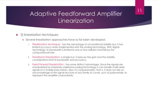 5GHz MIMO System Power Amplifier design with Adaptive Feedforward Linearization technique | PPT