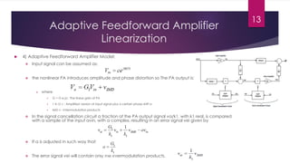 5GHz MIMO System Power Amplifier design with Adaptive Feedforward Linearization technique | PPT