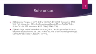 5GHz MIMO System Power Amplifier design with Adaptive Feedforward ...