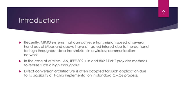5GHz MIMO System Power Amplifier design with Adaptive Feedforward Linearization technique | PPT