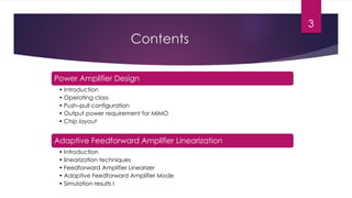 5GHz MIMO System Power Amplifier design with Adaptive Feedforward ...