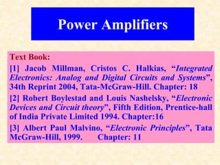 Power amplifiers | PPTX