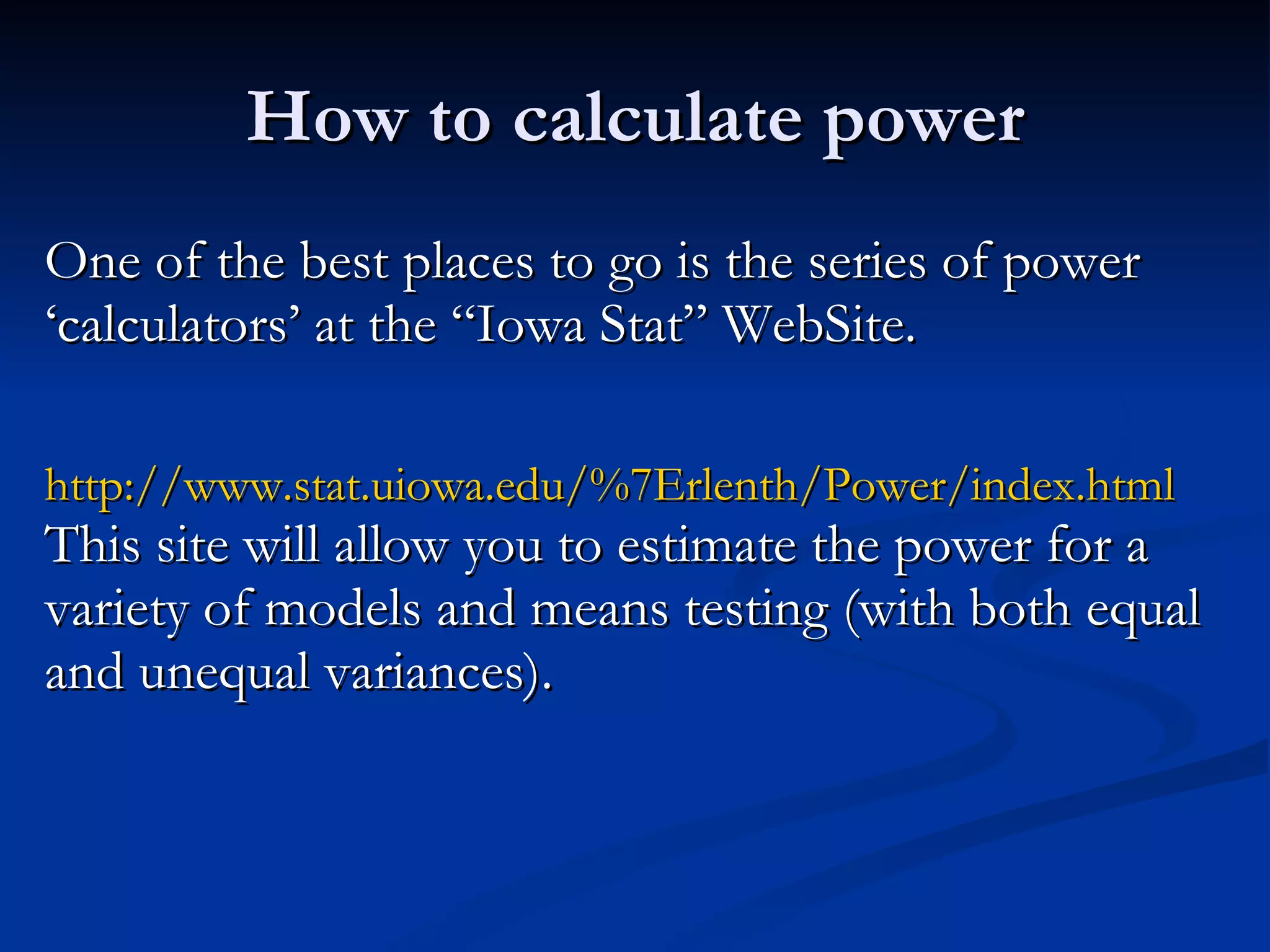 Power Analysis for Beginners | ODP