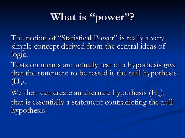 Power Analysis for Beginners | ODP
