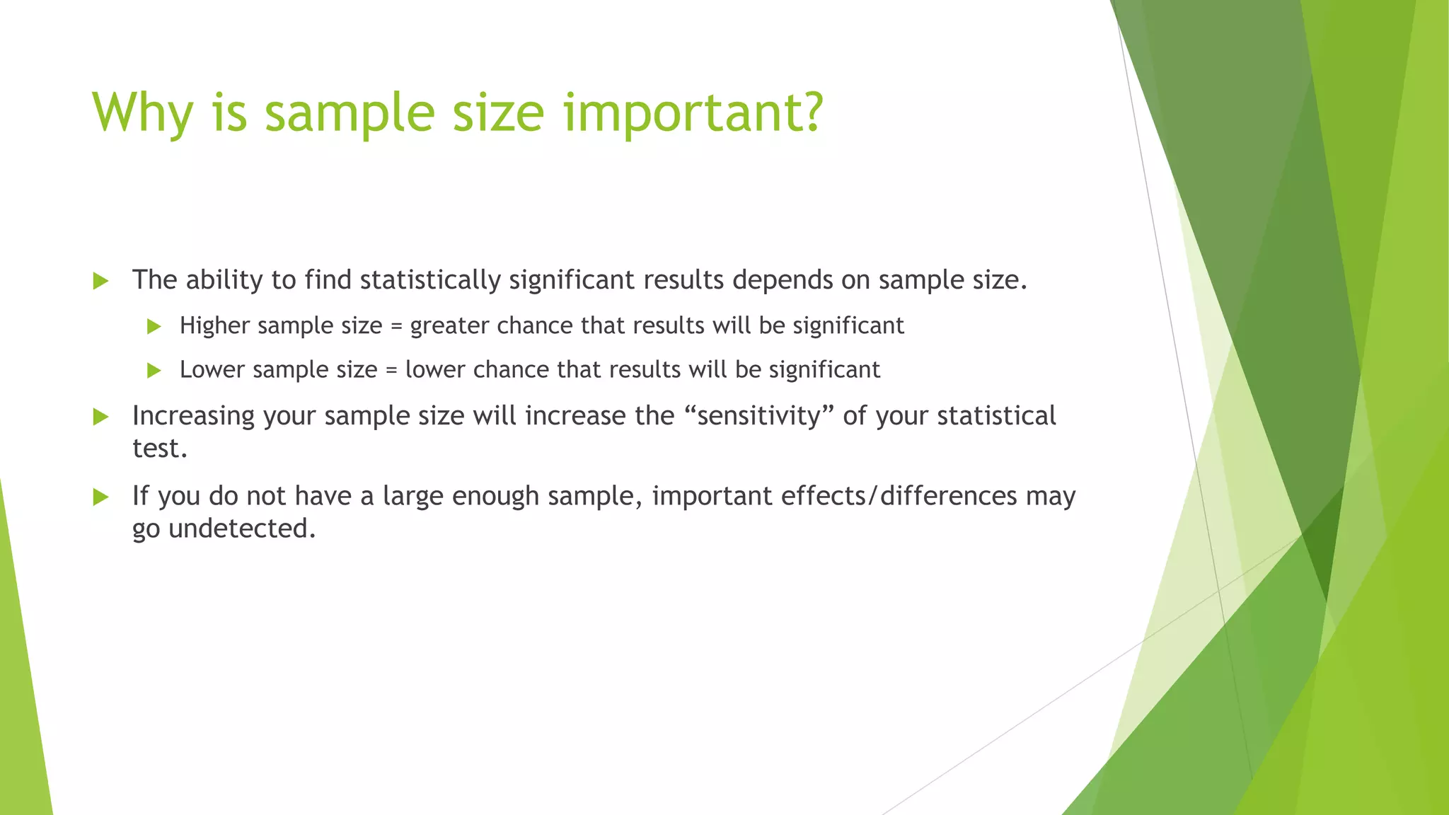 Power Analysis: Determining Sample Size for Quantitative Studies | PPTX