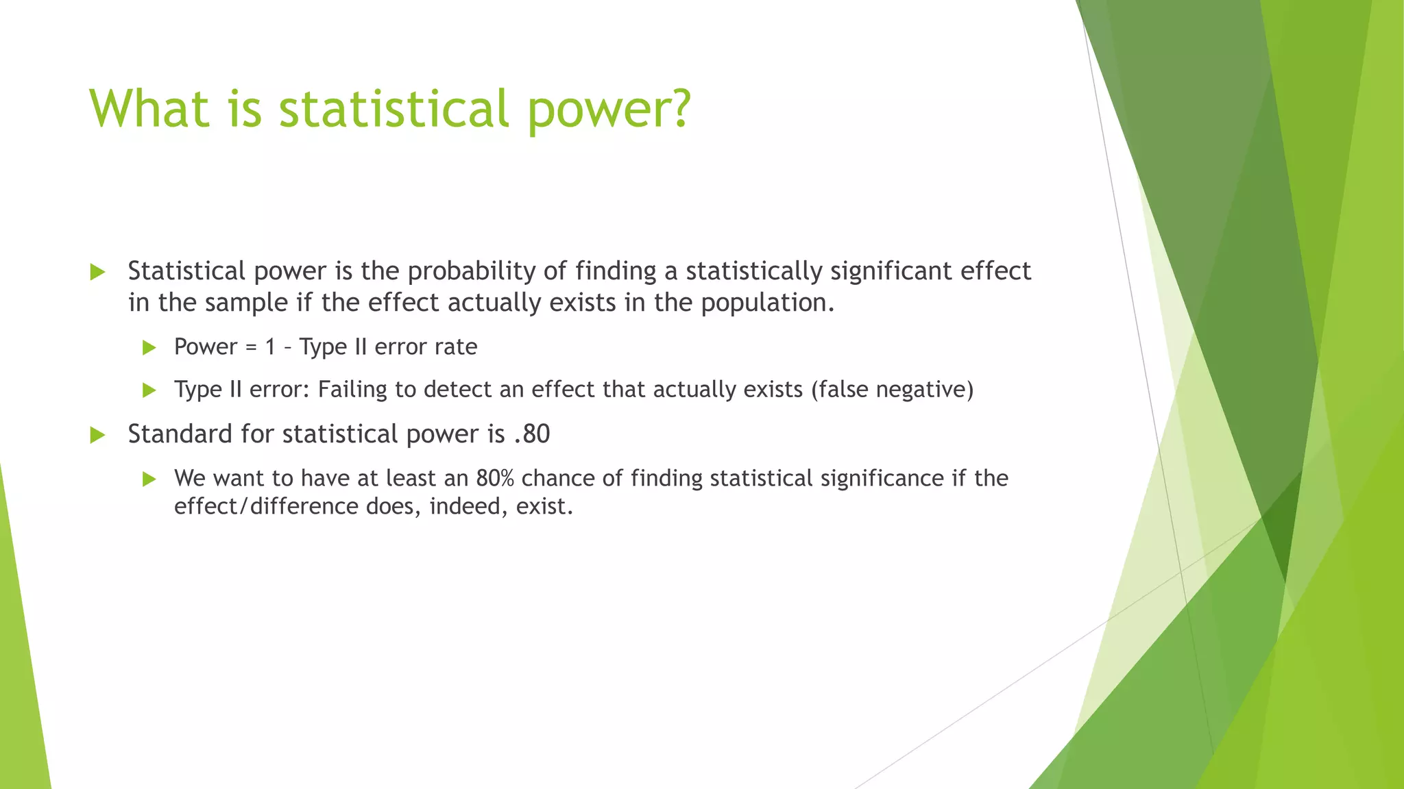 Power Analysis: Determining Sample Size for Quantitative Studies | PPTX
