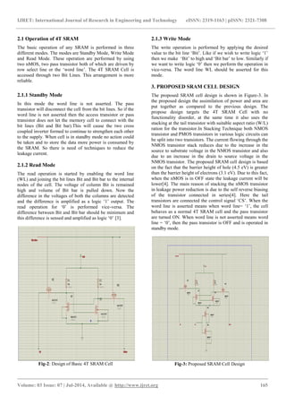 Power analysis of 4 t sram by stacking technique using tanner tool | PDF