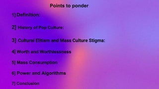 presentation on 'Power and Algorithms'. as the part of Pop Culture ...