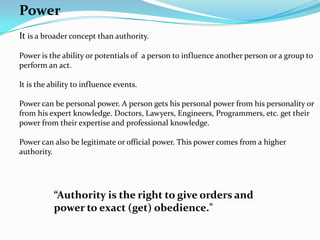 Power and authority | PPTX