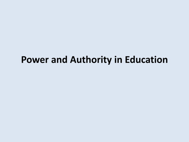 Power and Authority | PPT
