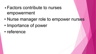 Power and empowerment | PPTX