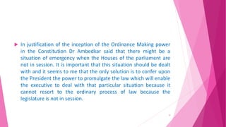 Power and functions of president of india | PPTX