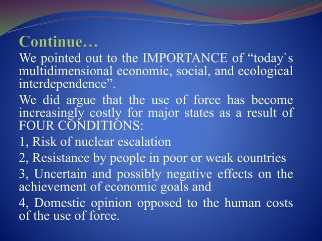 Power and interdependence | PPT