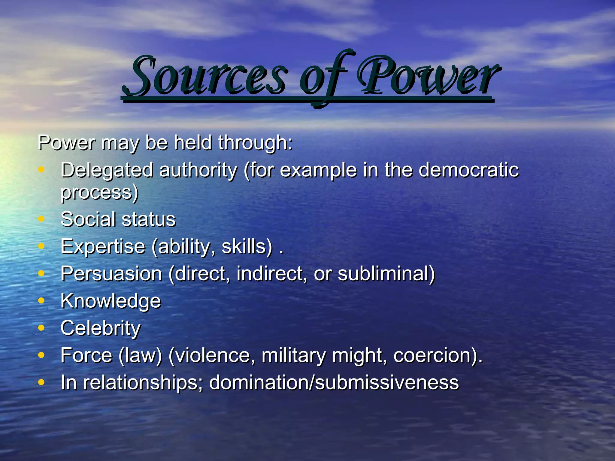Power and politics | PPT