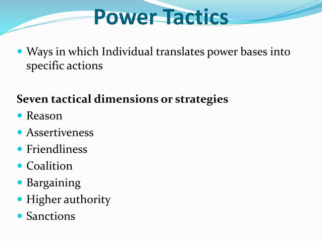 Power & Politics - Sources of Individual Power, Sources of Functional ...