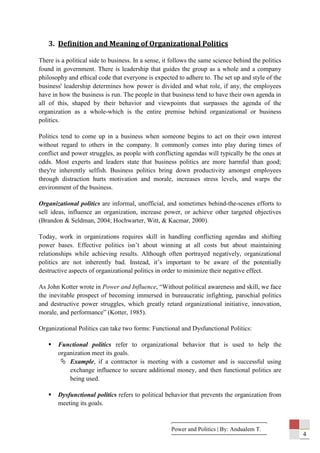 Power and politics | PDF