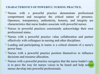 power and politics.pptx-6th sem B.Sc Nursing | PPTX