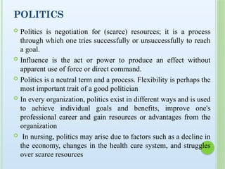 power and politics.pptx-6th sem B.Sc Nursing | PPTX