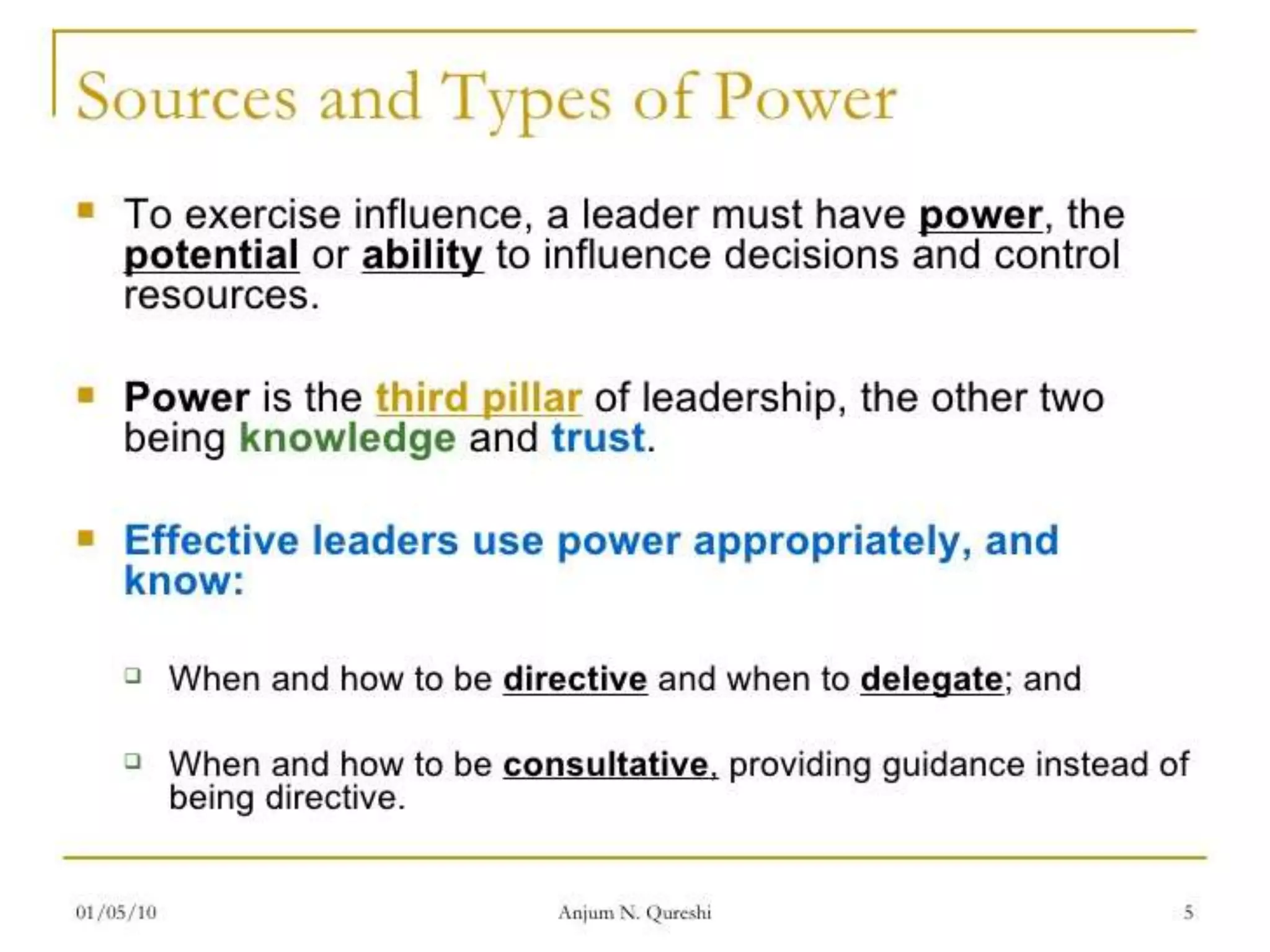 PPT On Power and politics in leadership | PPTX