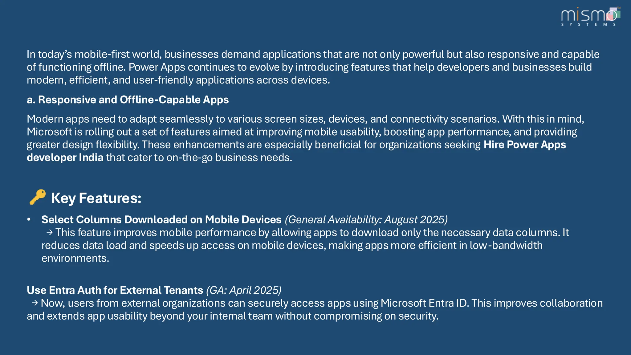 Affordable Power Apps | Mismo Systems | PPT