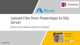 PowerApps and Azure SQL Server / Blob storage | PPTX