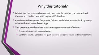 PowerApps - Using your own Colour Set | PPTX