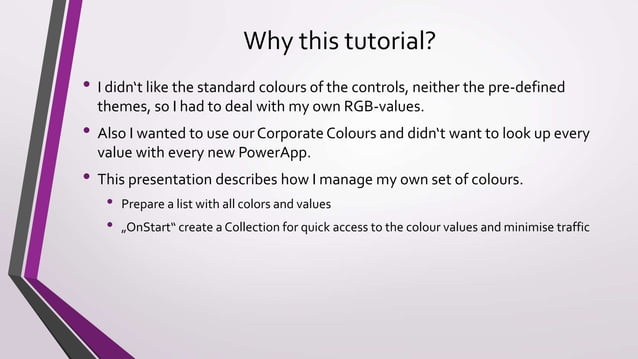 PowerApps - Using your own Colour Set | PPTX