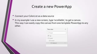 PowerApps - Using your own Colour Set | PPTX