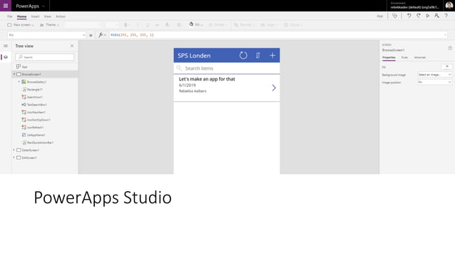 PowerApps 101 presentation SharePoint Saturday London 2019 | PPTX