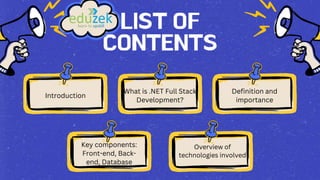 .NET Full Stack or .NET Core MVC Training | PPTX