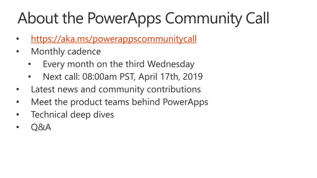 Powerapps Community Call March 2019 Ppt