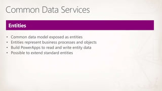 PowerApps with Common Data Services | PPT