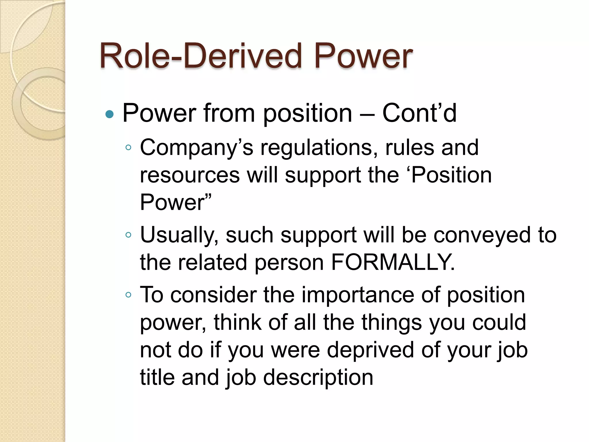 Power, authority and influence | PPTX