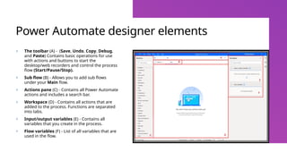 This is introduction to Power Automate Desktop Tool from Microsoft | PPTX