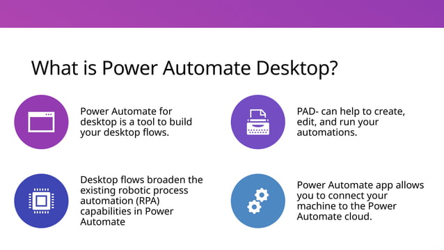This is introduction to Power Automate Desktop Tool from Microsoft | PPTX