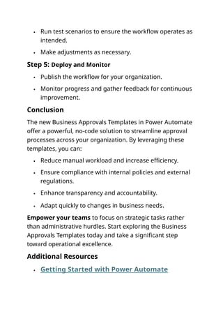 Streamlining Business Approvals with Power Automate's New Templates | DOCX