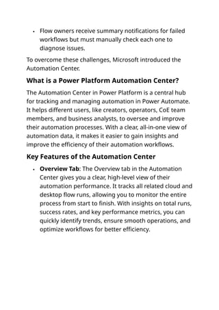Boosting Your Business with the Automation Center in Power Platform | DOCX