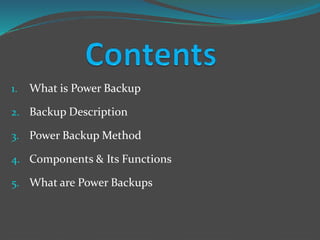 Power backup | PPTX