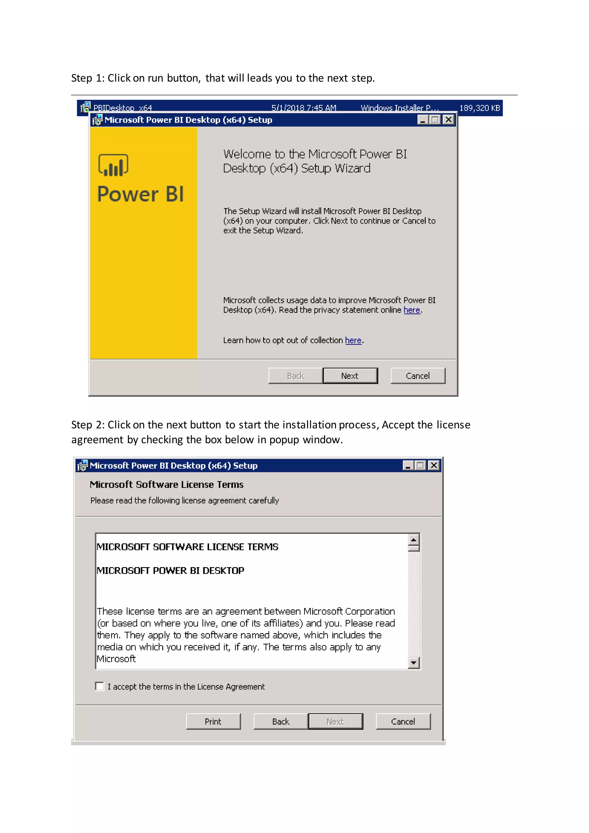 Power bi Installation | DOCX