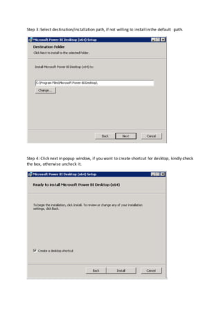 Power bi Installation | DOCX
