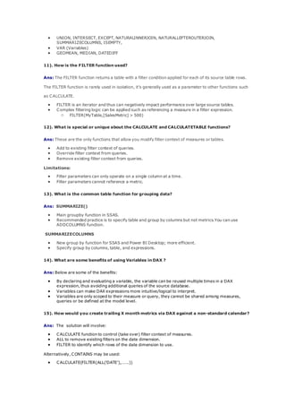 Power BI Interview Questions | DOCX | Computing | Technology & Computing