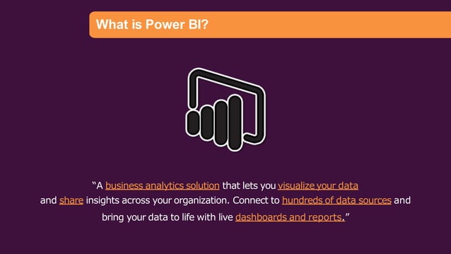 PowerBI importance of power bi in data analytics field | PPT